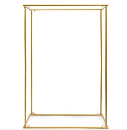 STRUCTURE D'ARCHE RECTANGLE DOUBLE EN MÉTAL OR – BallouneShop.com